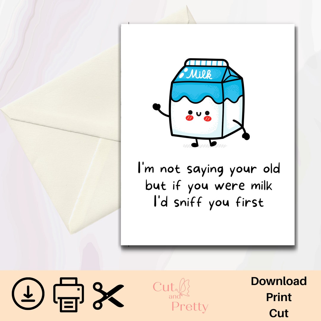Printable Funny Birthday Card PDF File Birthday Card 5x7 Template Happy ...