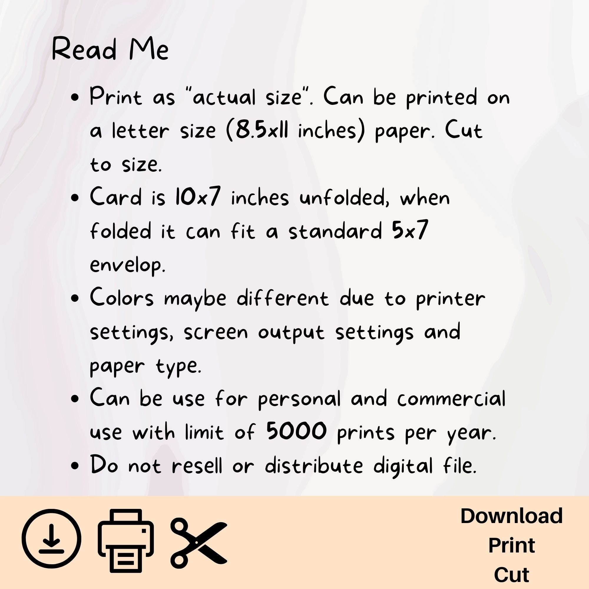 Printable Christmas Card Merry Christmas Card PDF File - Etsy