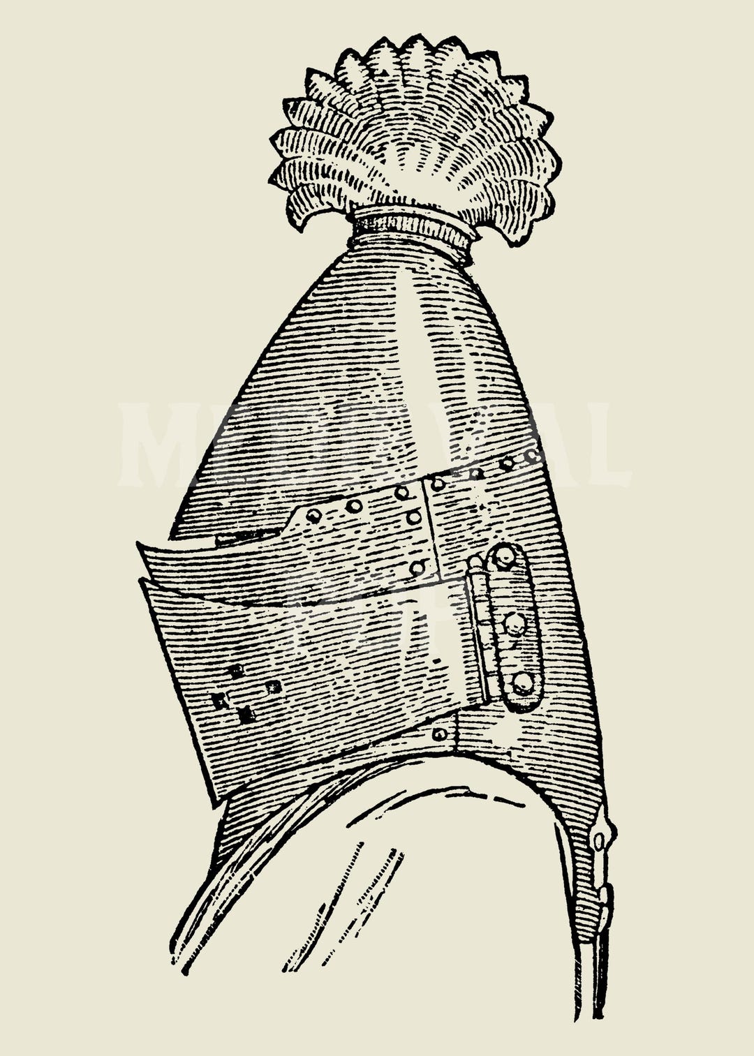 Medieval Knight Profile Art, Medieval Pop Art Print, Medieval Aesthetic ...