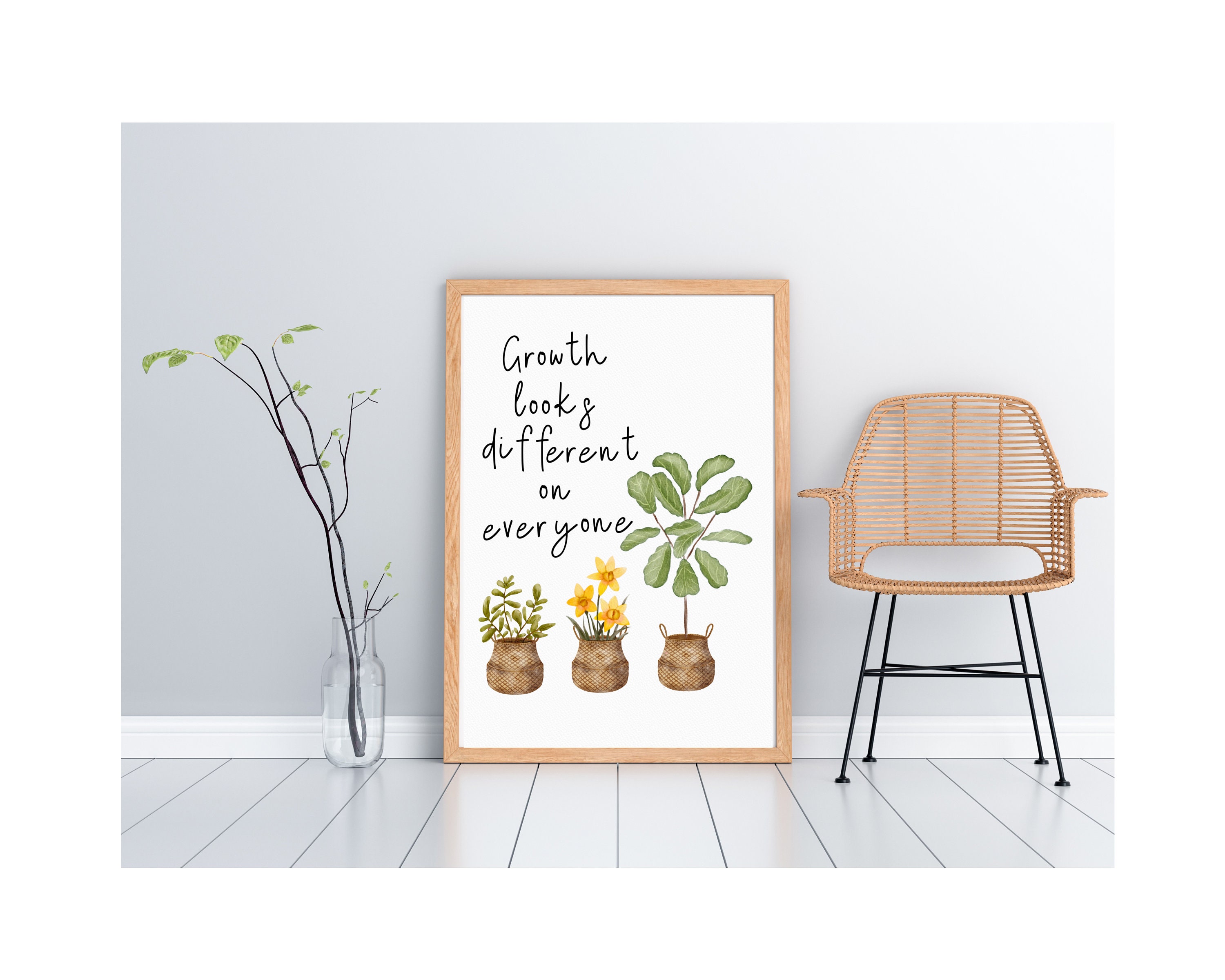 Growth Poster, Motivational Art Printable, School Counselor Poster ...