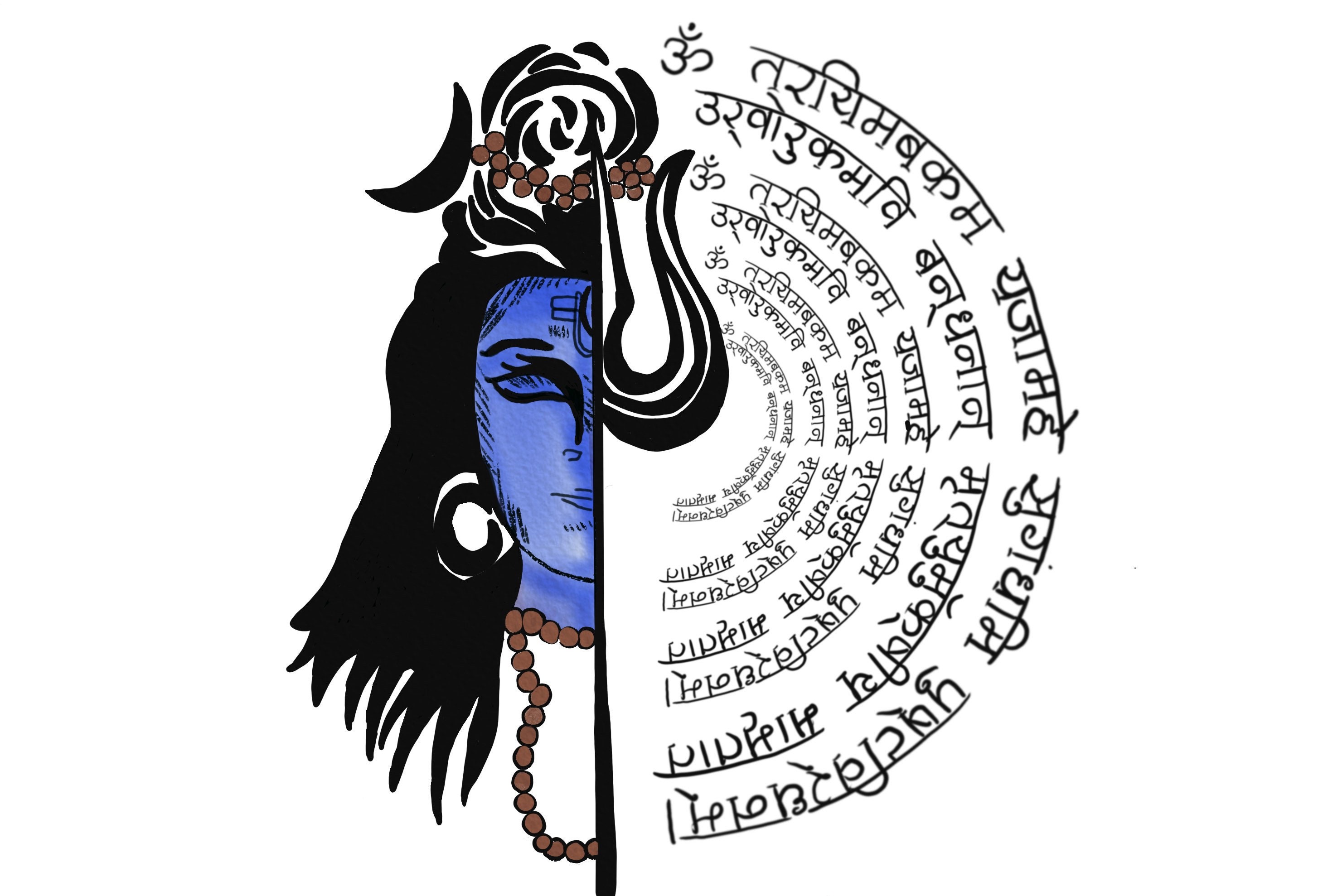 Buy Mahadev Art Shivji hindu God spiritual Wall Art Digital Online in ...