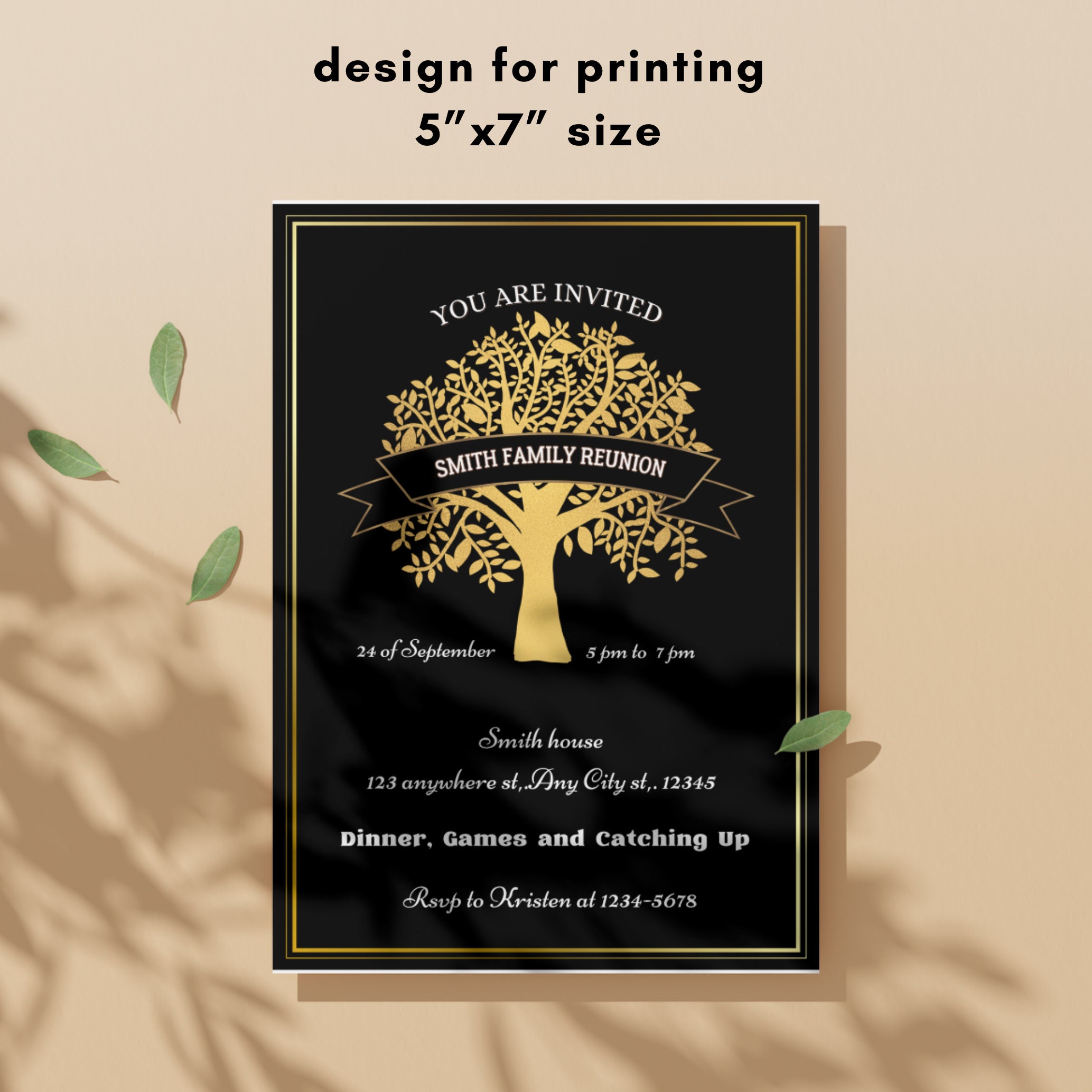 Family Reunion Invitation | Editable Family Reunion Invite Template ...