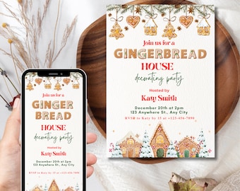 Christmas Gingerbread Contest Invitation - Etsy