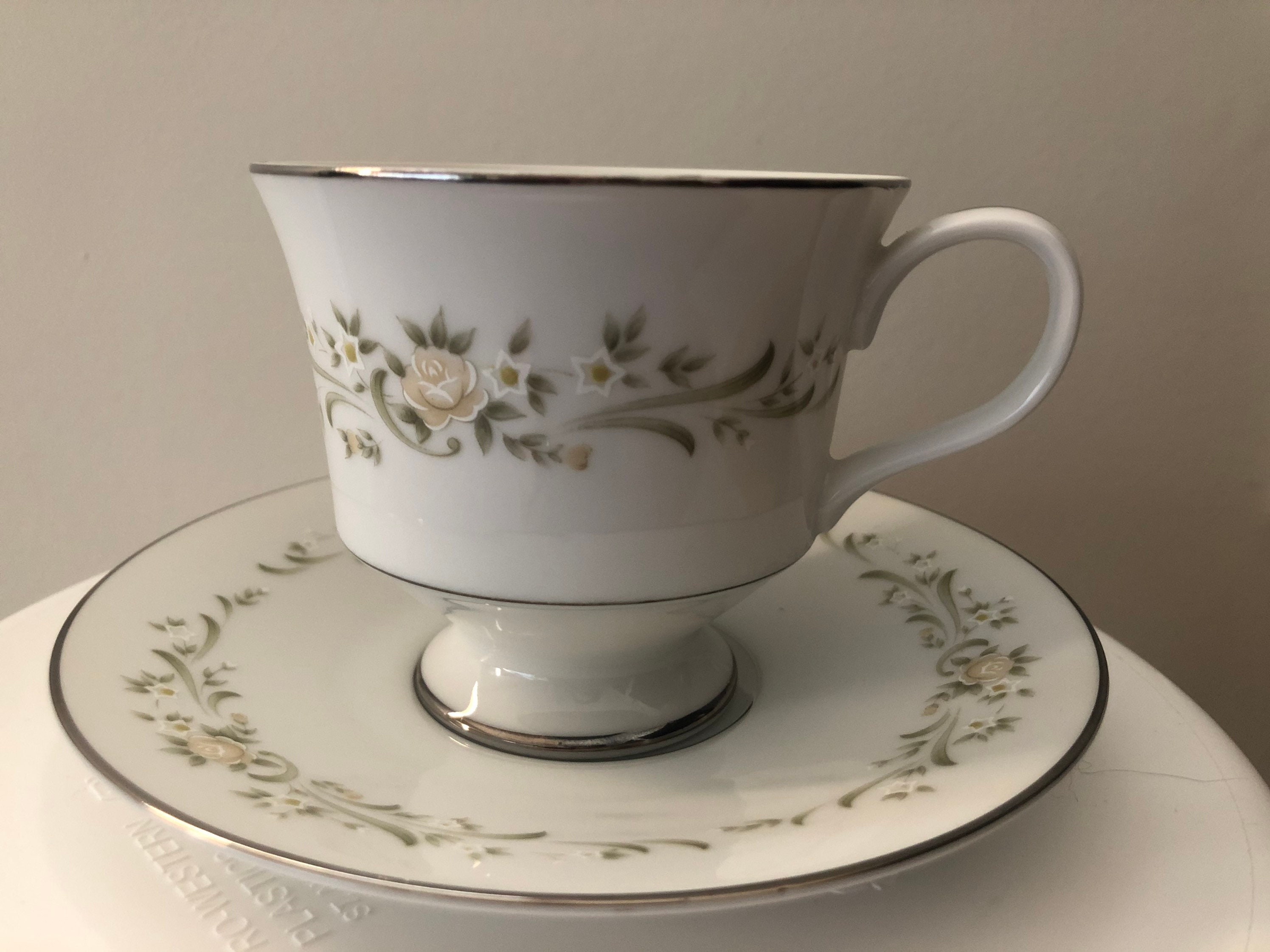 Sango China Japan Debutante 3688, Vintage Footed Teacup and Saucer, Set ...