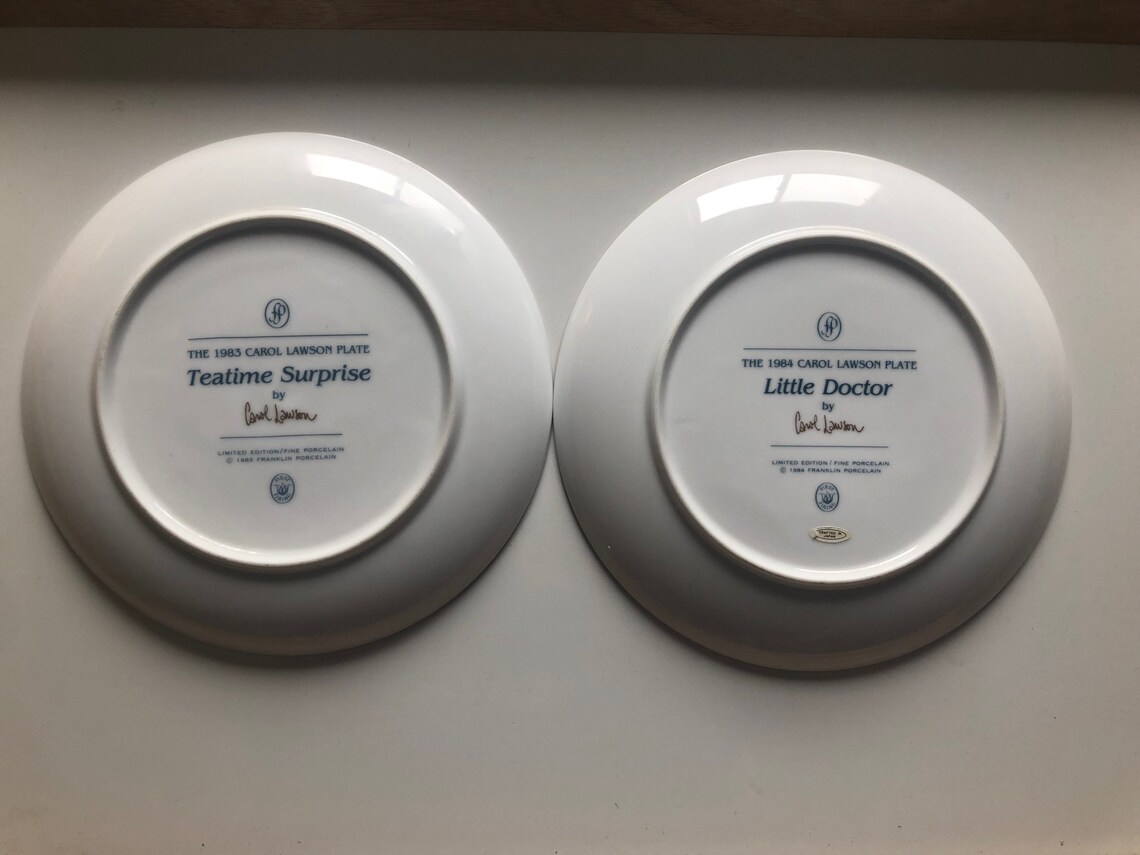 Vintage Collector Carol Lawson Plates by Franklin Porcelain - Etsy