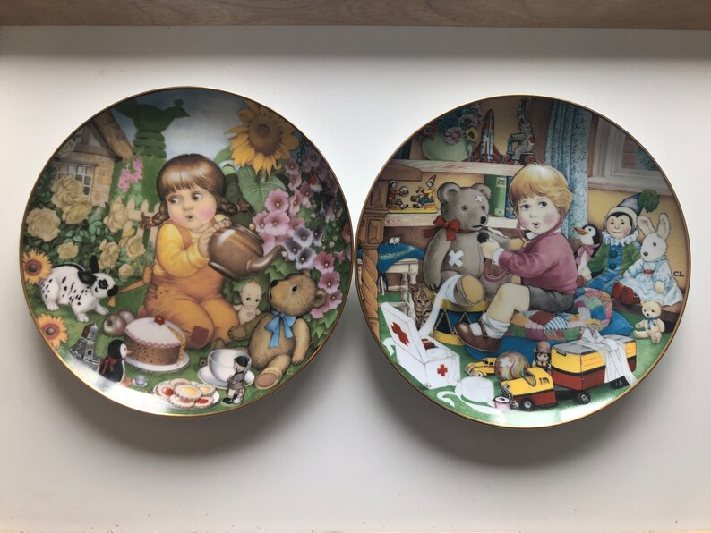 Vintage Collector Carol Lawson Plates by Franklin Porcelain, Limited ...
