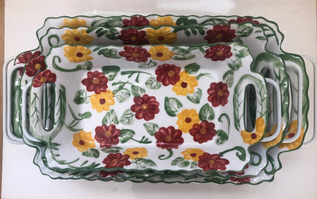 Temp-tations by Tara Baking Serving Dish With Metal Carrier. - Etsy