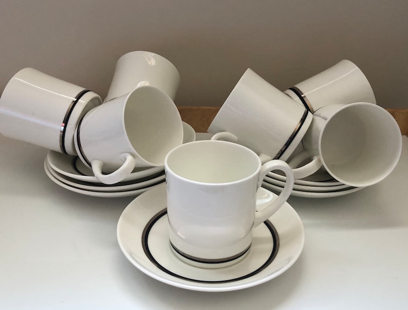 Wedgwood Charisma Susie Cooper Design White Bone China Coffee Tea Cups ...