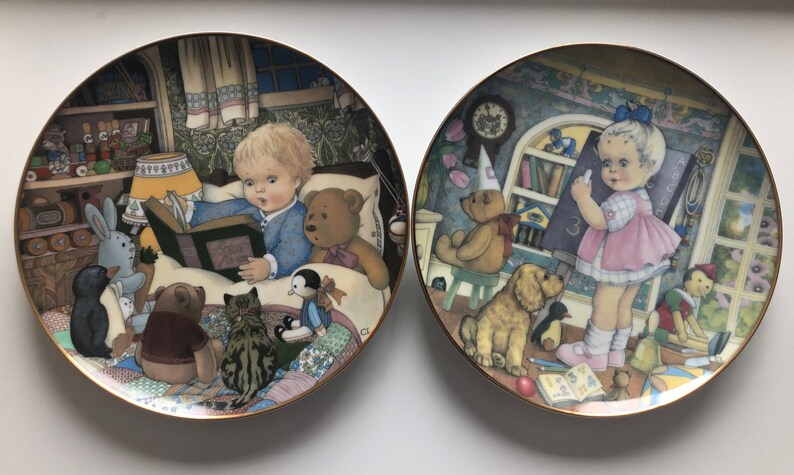 Vintage Collector Carol Lawson Plates by Franklin Porcelain, Limited ...
