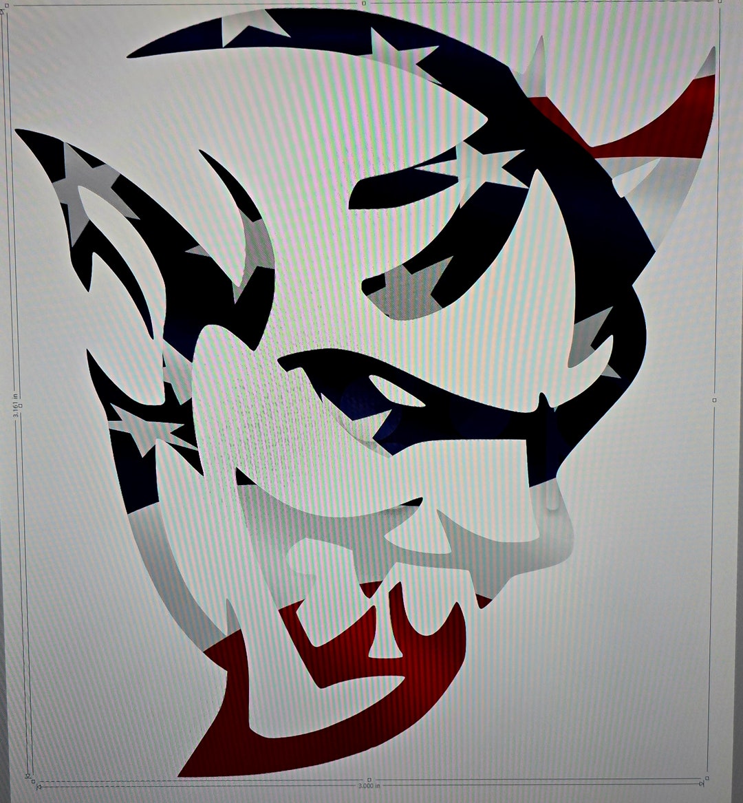 American Flag Dodge Demon Decal - Etsy