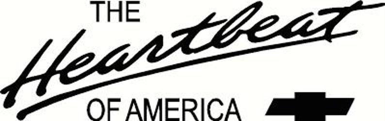Chevy Heartbeat of America Decal - Etsy