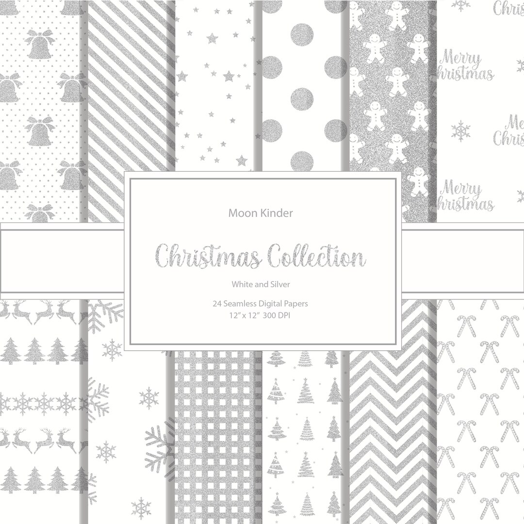 Christmas Digital Paper Christmas Tree Scrapbook Paper Holiday Ginger ...