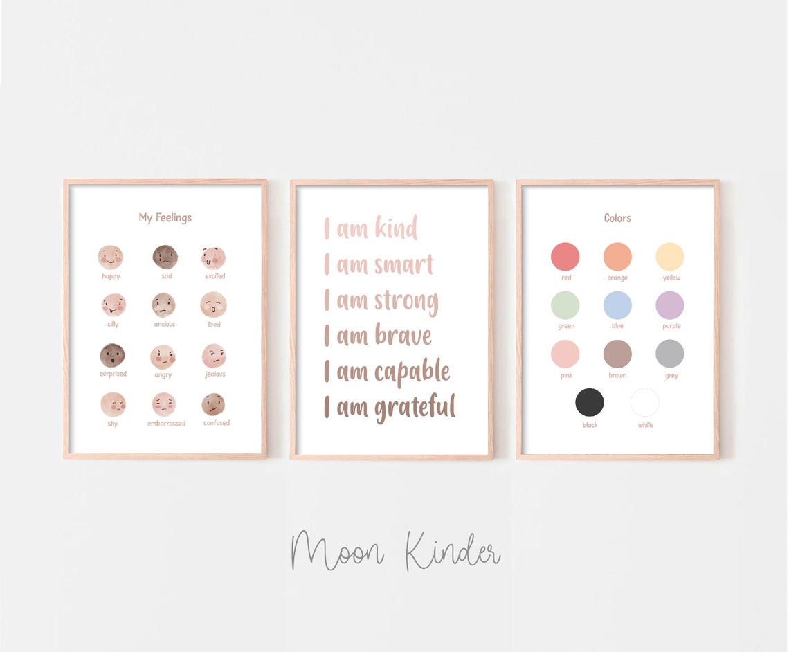 Set of 9 Educational Posters Montessori Classroom Decor - Etsy