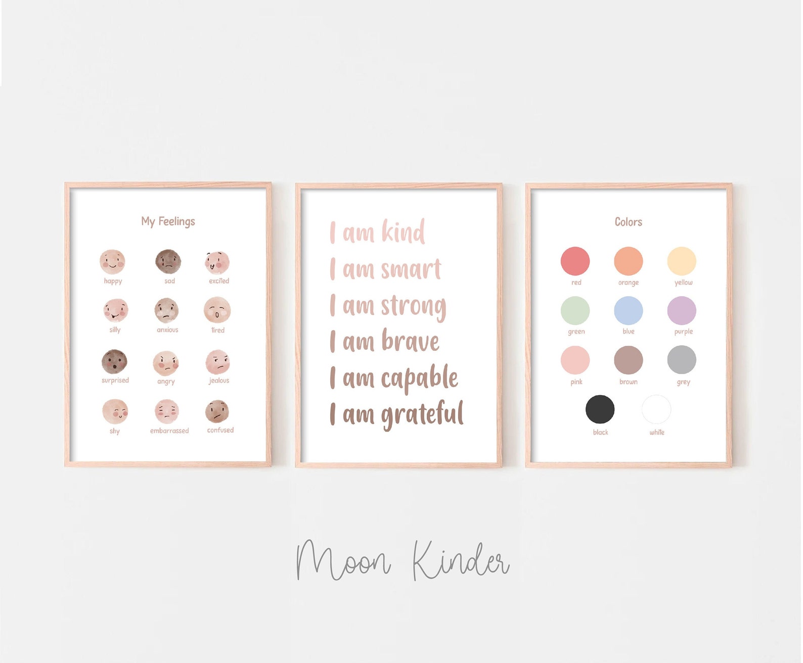 Set of 9 Educational Posters, Montessori Classroom Decor, Homeschool ...