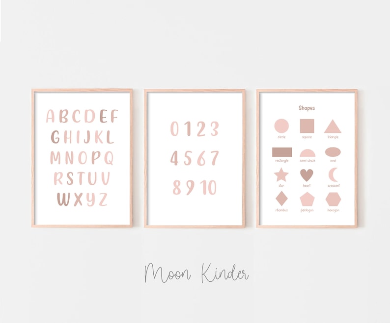 Set of 9 Educational Posters, Montessori Classroom Decor, Homeschool ...