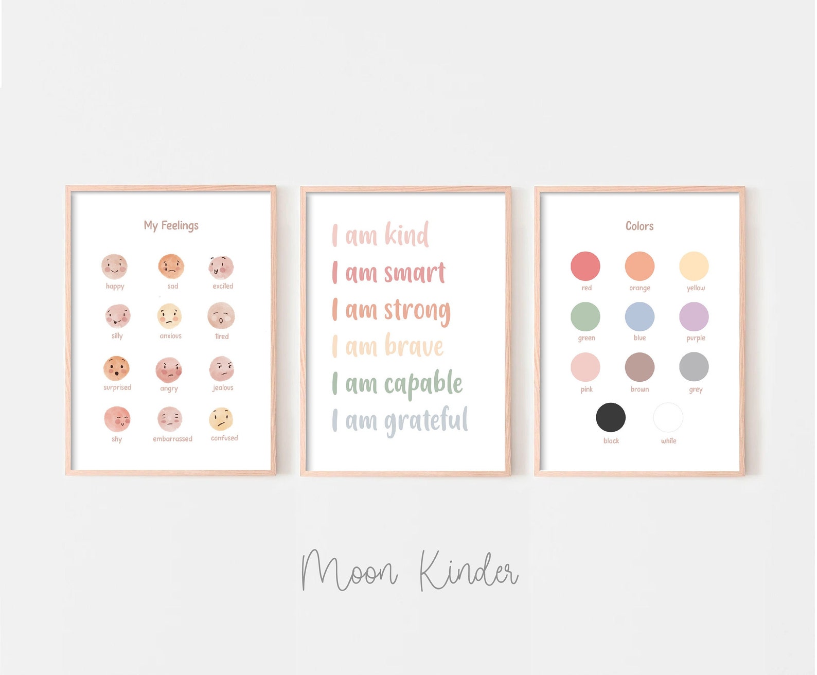 Set of 9 Educational Posters, Montessori Classroom Decor, Homeschool ...