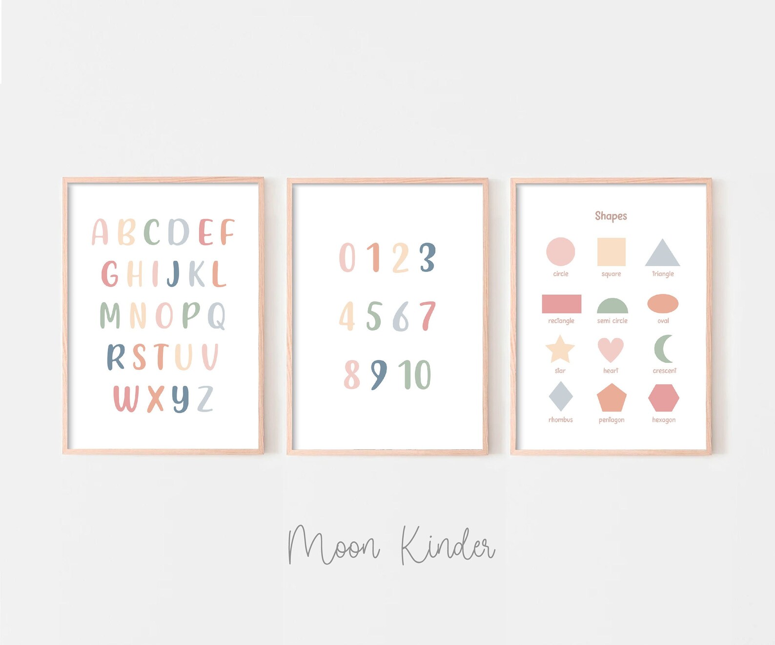 Set of 9 Educational Posters, Montessori Classroom Decor, Homeschool ...
