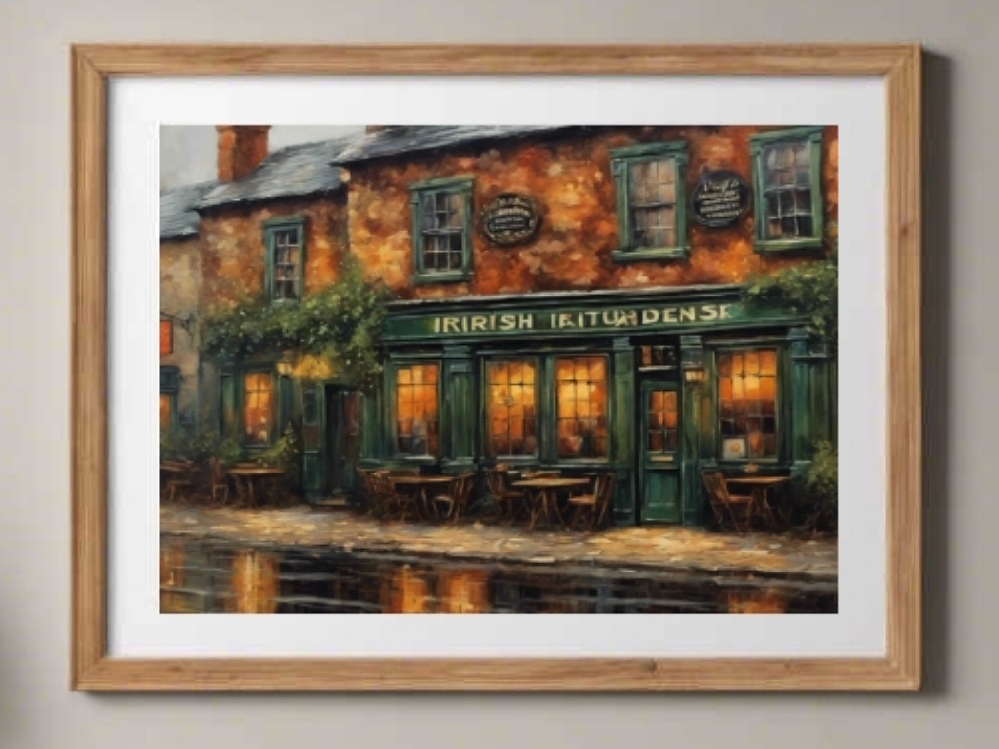Printable Art Irish Pub Digital Print European Bar Restaurant Man Cave ...