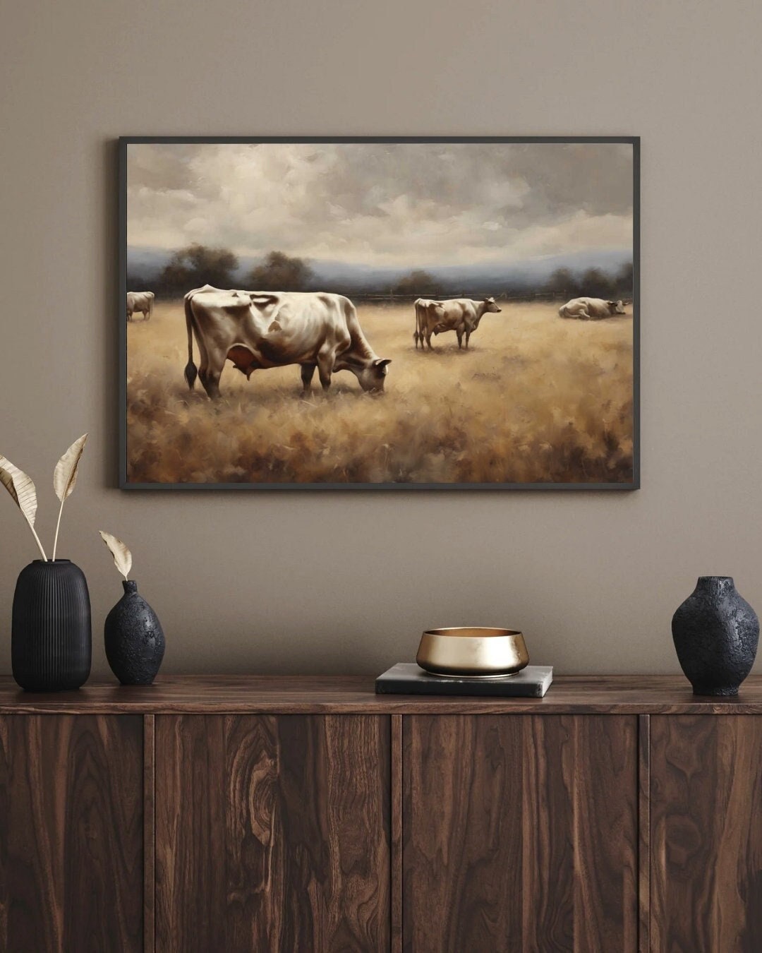Printable Art Rustic Cow Ranch | Digital Print | Country Ranch ...