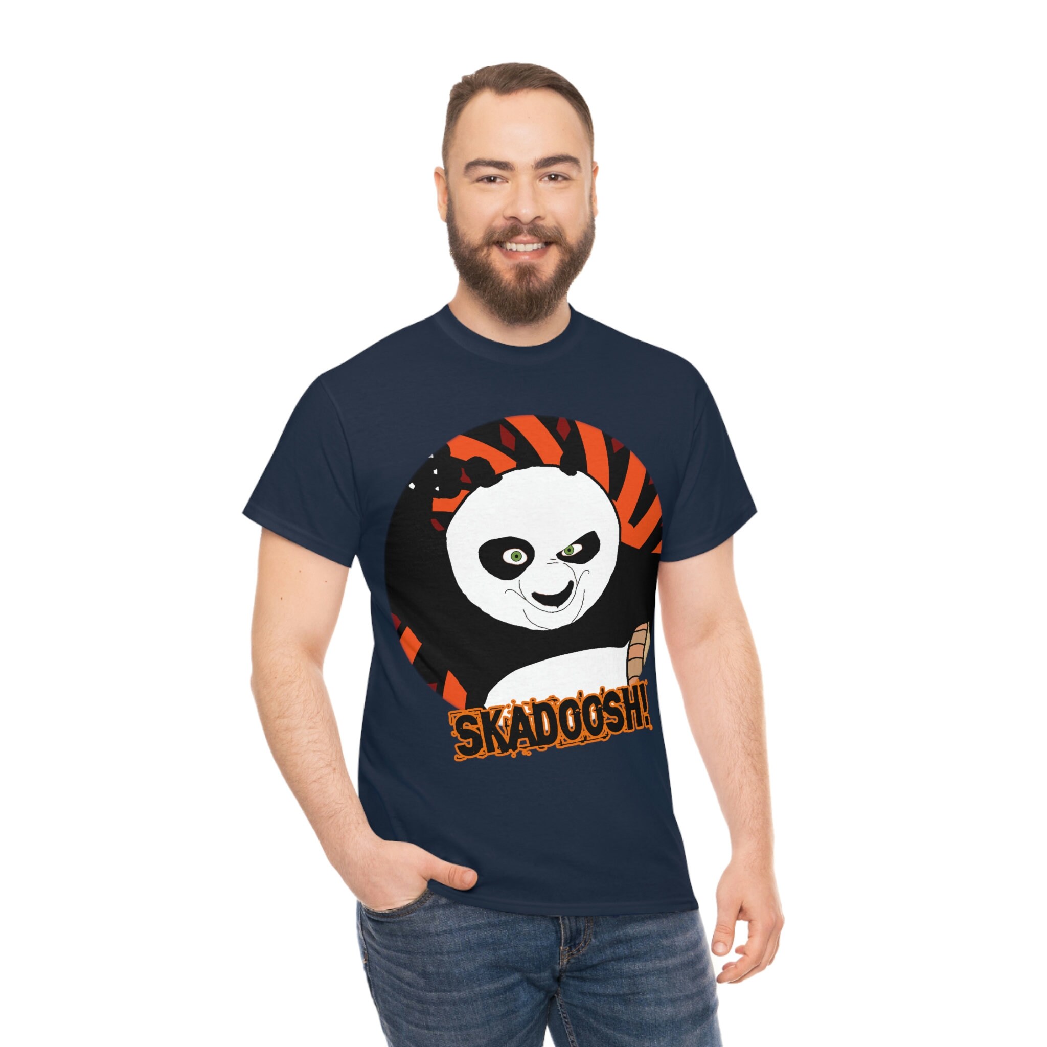 Kung Fu Panda Skadoosh! Retro Circle Portrait Tshirt | Unisex Heavy ...