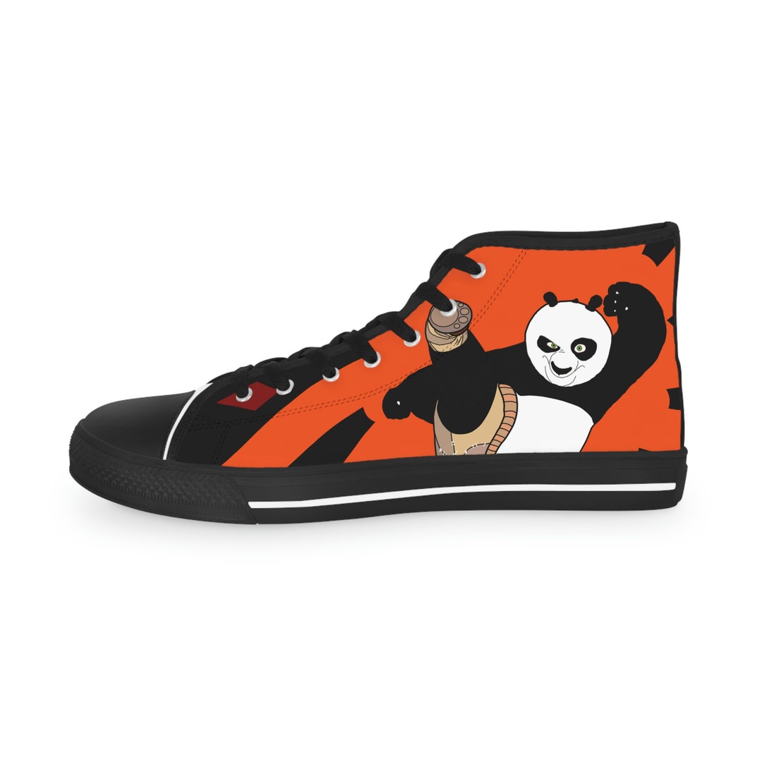 Kung Fu Panda Po Men's High Top Sneakers Shoes Hi Tops Panda Karate ...