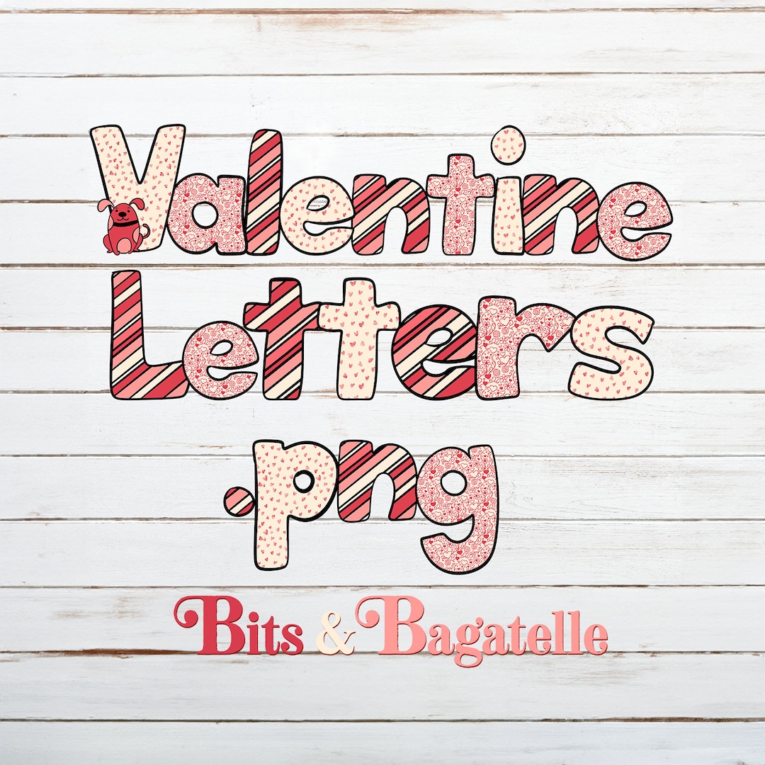 Valentine Letters, PNG Valentine Letters, Hand Drawn Valentine Letters ...