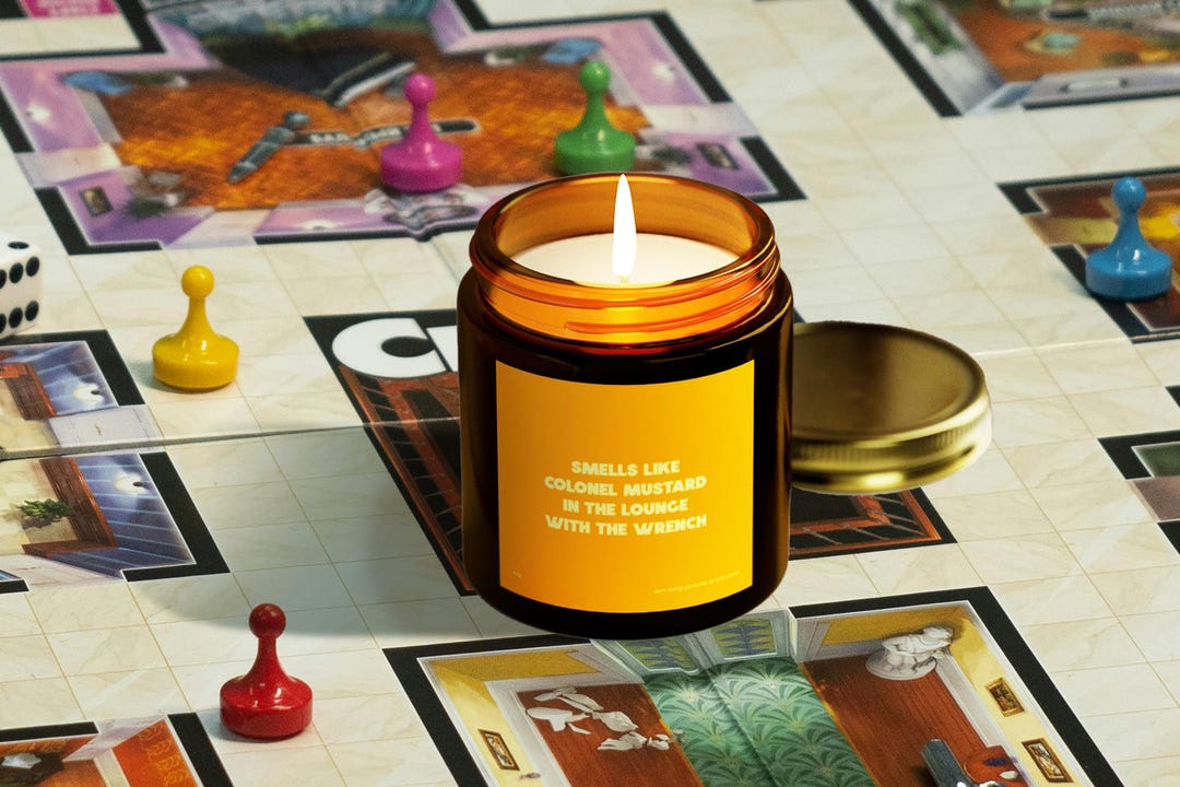 Smells Like Colonel Mustard in the Lounge With the Wrench Candle, Funny ...