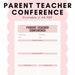 PRINTABLE Cute Parent Conference Notes, Parent-teacher Conference ...