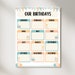 Classroom Birthday Poster, Birthday Poster, Class Birthday Celebrants ...