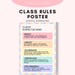 Pastel Rainbow Class Expectations Poster, Class Poster Class Rules ...