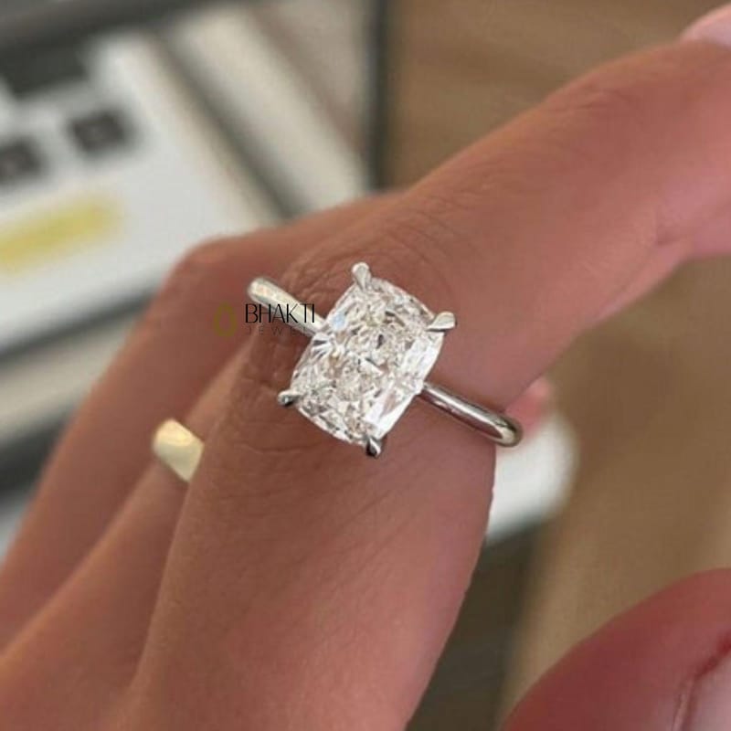 Cushion Cut Handmade Ring - Etsy