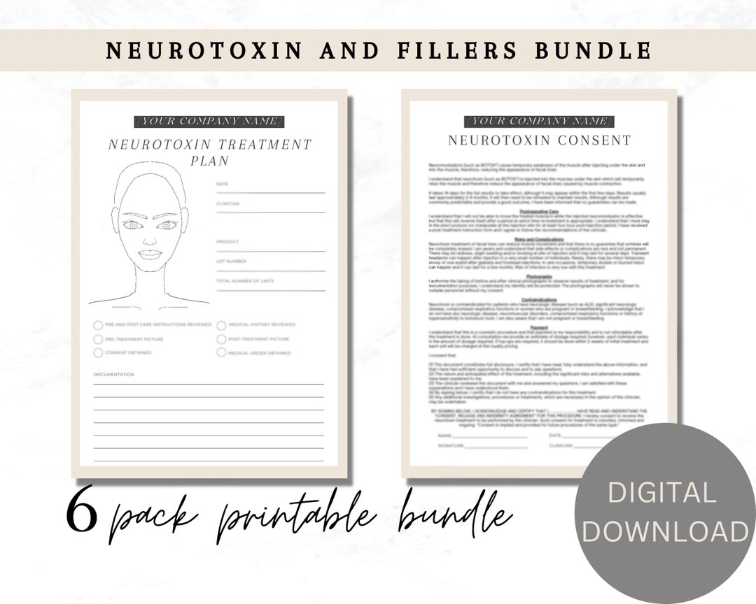 Customizable: Aesthetic Elegant Botox, Neurotoxin, and Filler Consent ...