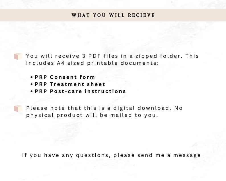 Aesthetic Elegant Platelet-rich Plasma (PRP) Consent Form, Treatment ...