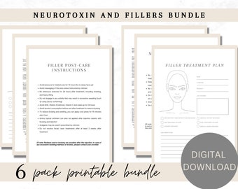 Customizable: Aesthetic Elegant Botox, Neurotoxin, and Filler Consent Form, Treatment Form and ...