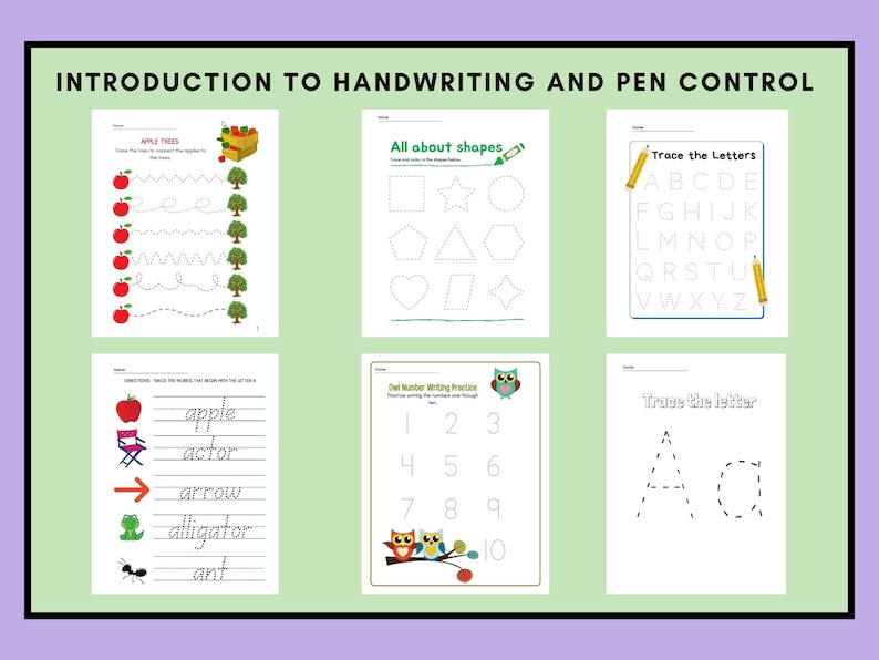 Preschool Tracing Workbook: Letters, Numbers, Shapes (PDF) - Etsy