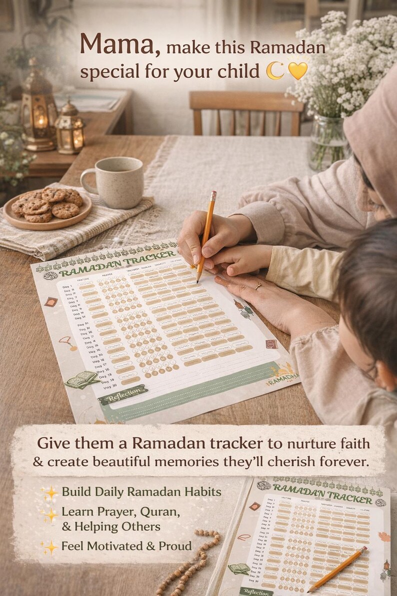 Ramadan Kids Tracker | Islamic Daily Prayer, Fasting Chart (PDF, PNG ...