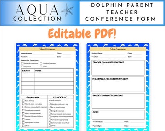 Parent Teacher Conference Template - Etsy