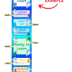 Editable Dolphin Behaviour Clip Chart | Student Behavior Chart ...