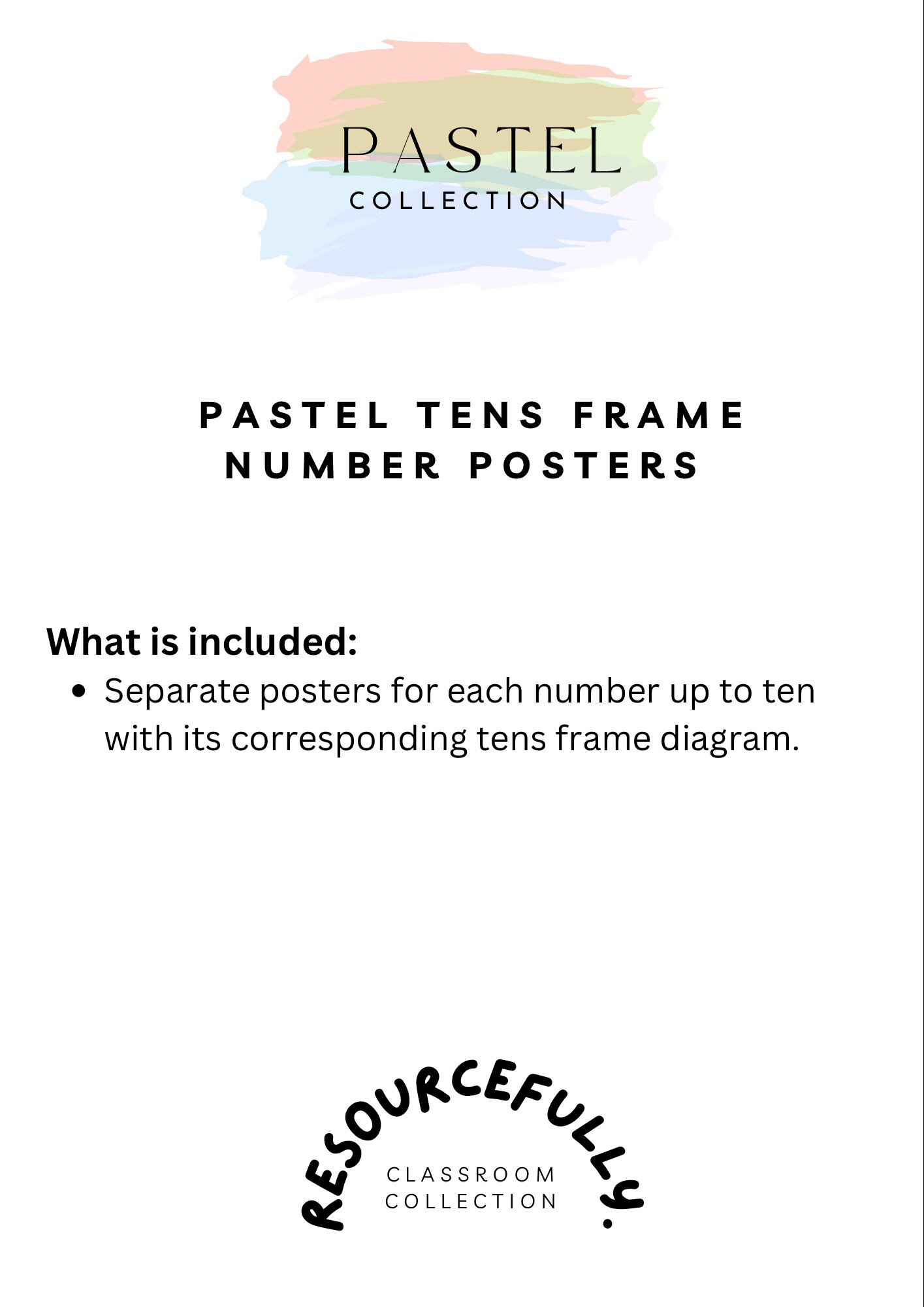 Pastel Tens Frame Number Posters L Educational Posters L Classroom ...