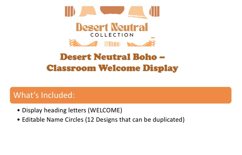 Desert Neutral Boho Editable Classroom Welcome Display | Class Door ...