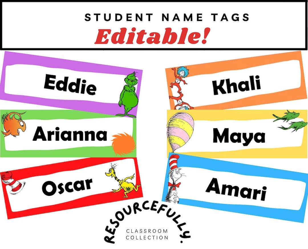 Classroom Name Tags | Student Name Tags | Student Identifiers | Tote ...
