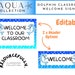 Editable Dolphin Classroom Welcome Sign With Student Name Tags L ...