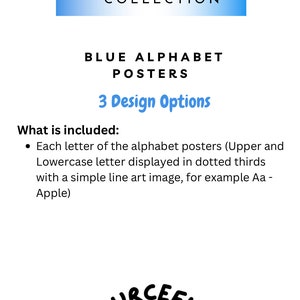 Blue Alphabet Posters L Alphabet Display L Classroom Alphabet L Blue ...