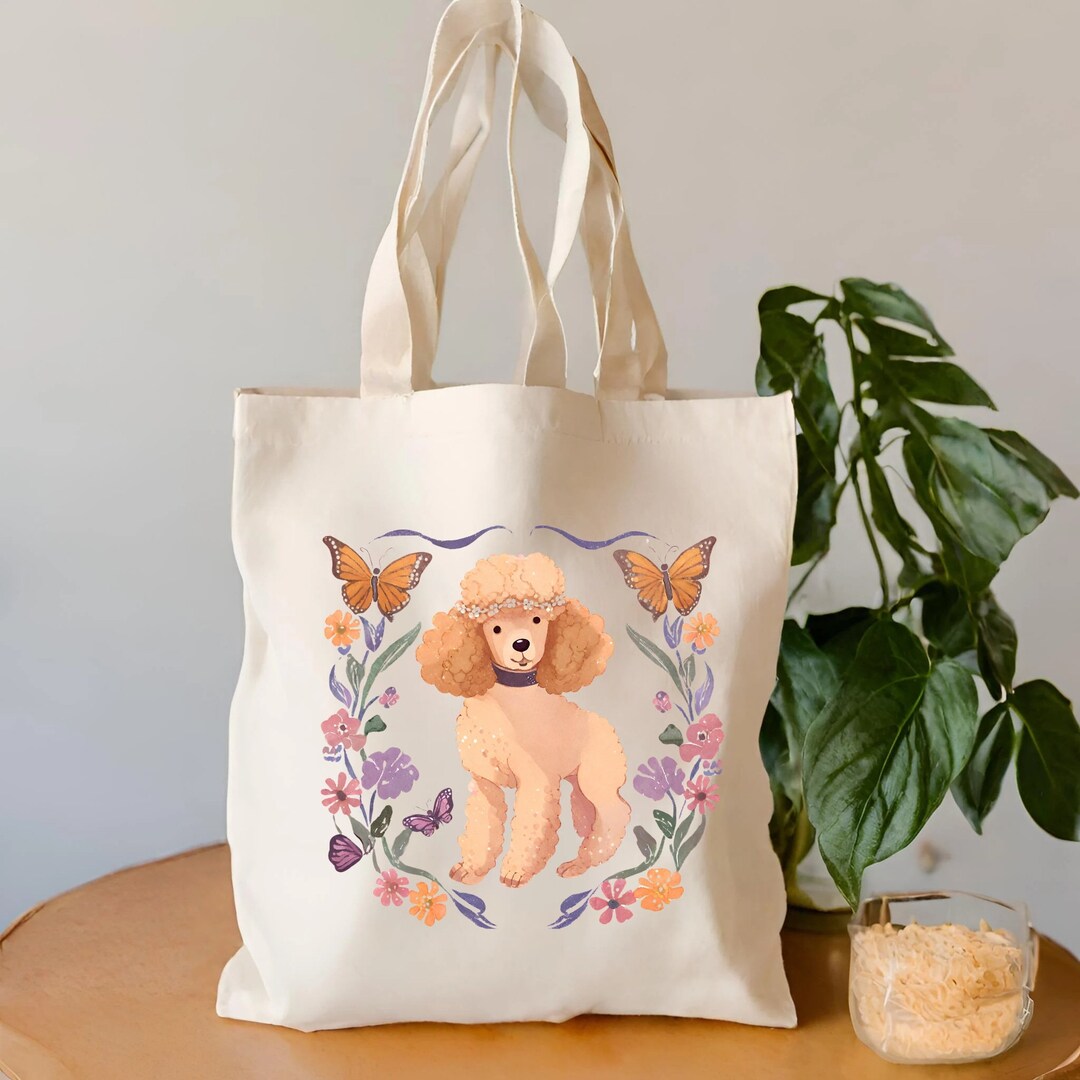 Poodle Tote Bag, Doggy Tote, Poodle Dog Bag - Etsy