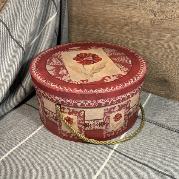 Round Flower Hat Box - Etsy