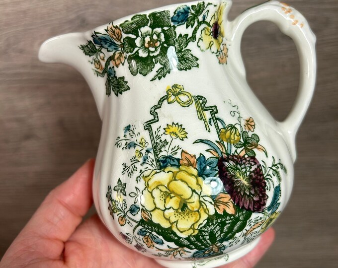 Vintage Mason's Ironstone China 'strathmore' C4897 Green Flower Basket ...