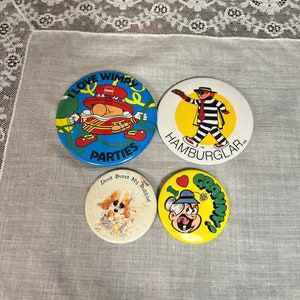 Vintage Assorted Various Pin Badges for 1980/90s- Set of 4 - Etsy