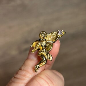 Vintage Ballou Reg'd 130 Years Gold Tone Cherub Angel Pin Brooch ...