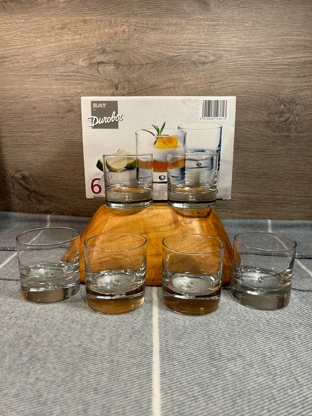 Vintage Durobor Disco 15cl Versatile Heavy Base Glassware Set of 6 ...