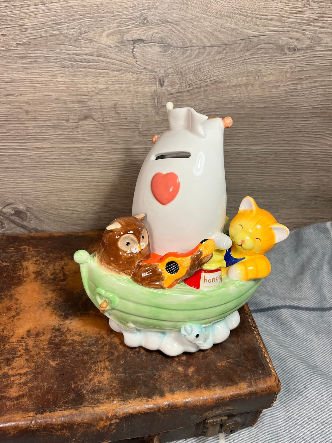 Vintage Aynsley Nursery Rhyme Collection Owl and Pussycat Money Box ...